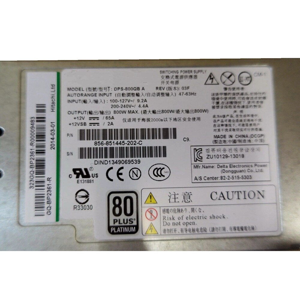800W Original For Delta NEC Server Swap Redundant ... – Vicedeal