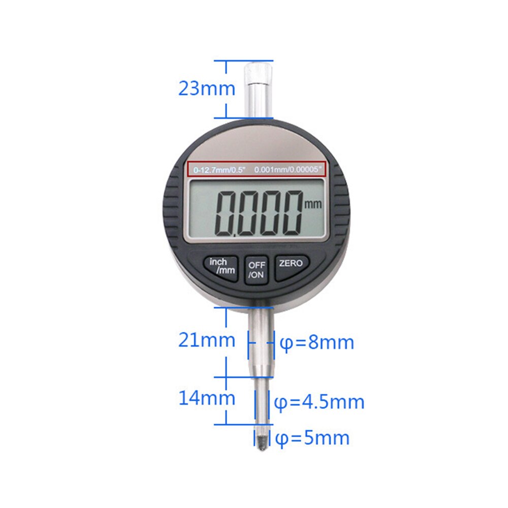 0-12.7mm Electronic Digital Dial Indicator 0.01/0.... – Grandado
