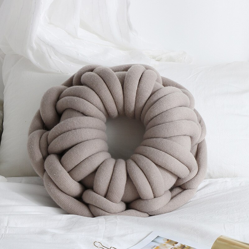 39cmx39cm Soft Plush Knot Cushion Sofa Throw Pillo... – Grandado