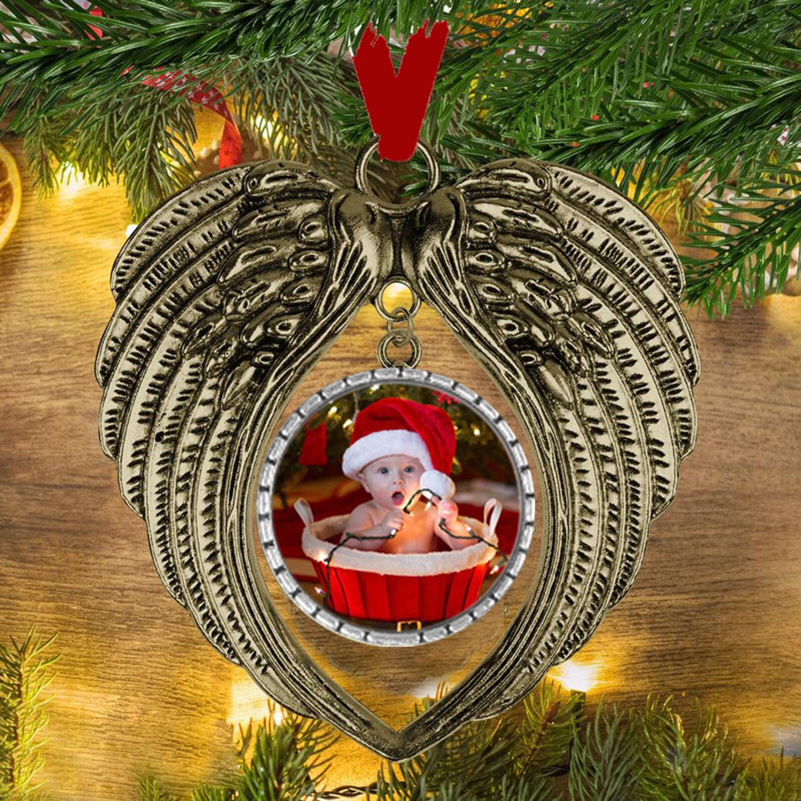 Angel Assistant Heart-Shaped Tag Christmas Tree Ta... – Grandado