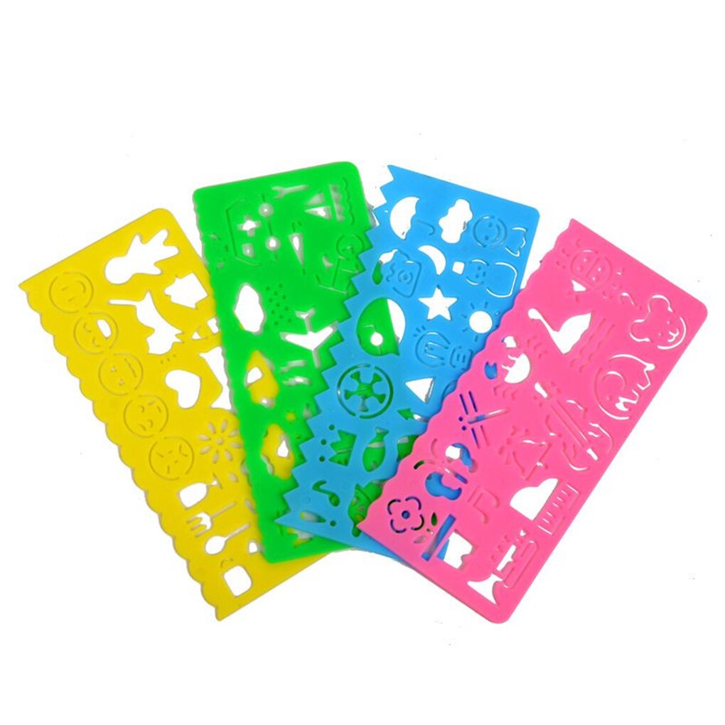4PCS Drawing Toys Tool Baby Kids Stationery Ruler ... – Grandado