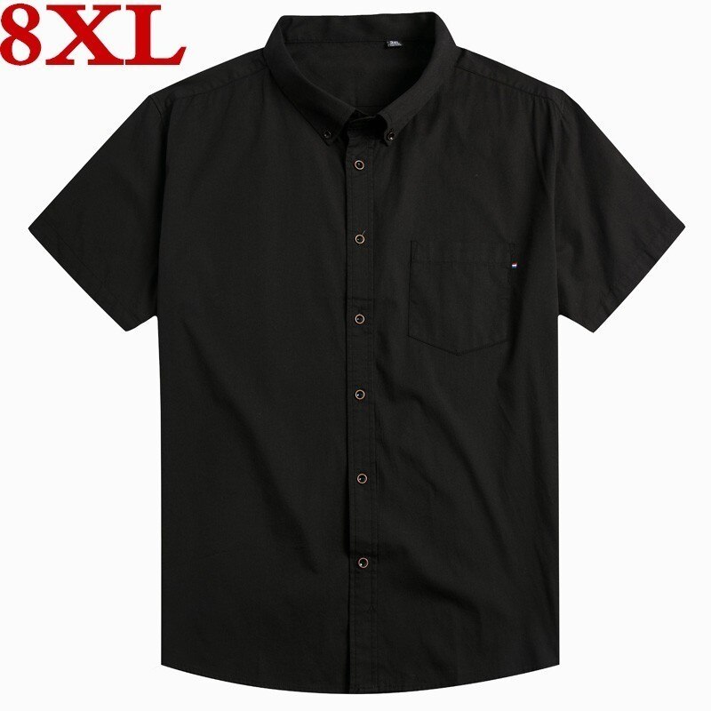 plus size 8XL 7XL Men cotton Shirts Brand Turn-dow... – Grandado