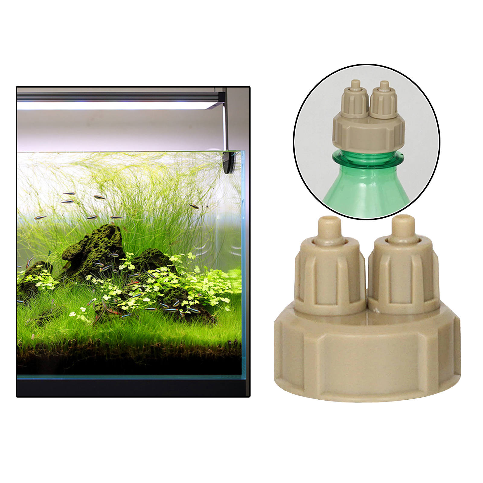 4 Stuks Aquarium Fish Tank CO2 Generator Fles Caps... – Vicedeal