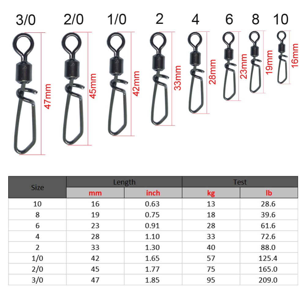20 stücke Rolling Barrel Angeln Wirbel T Form Nizz... – Vicedeal