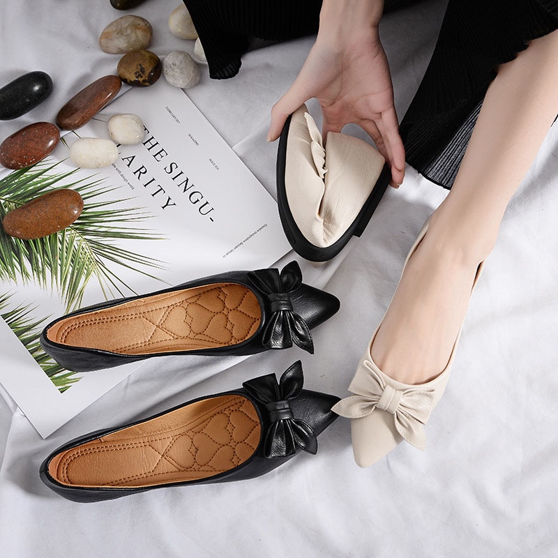 Dam båtskor kvinnor mjukt läder fritidsskor spetsi... – Grandado