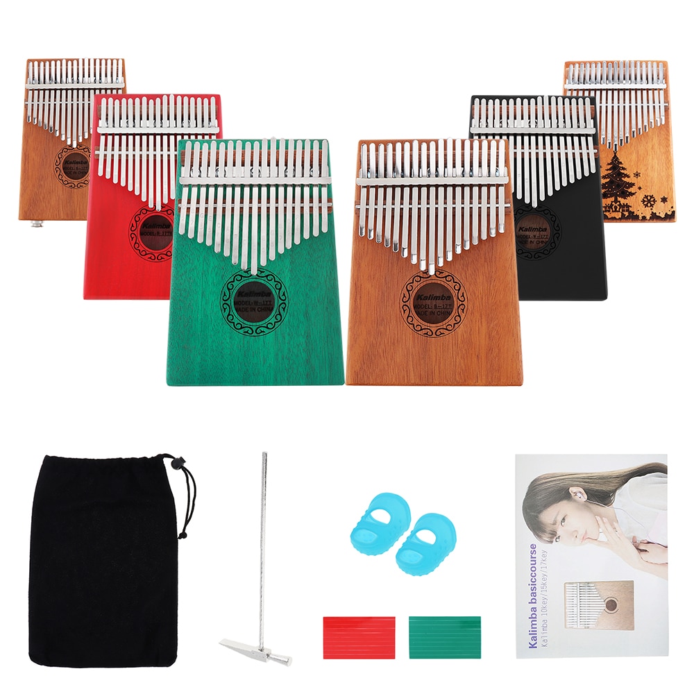17 Key Kalimba Single Board Mahogany Thumb Piano M... – Grandado