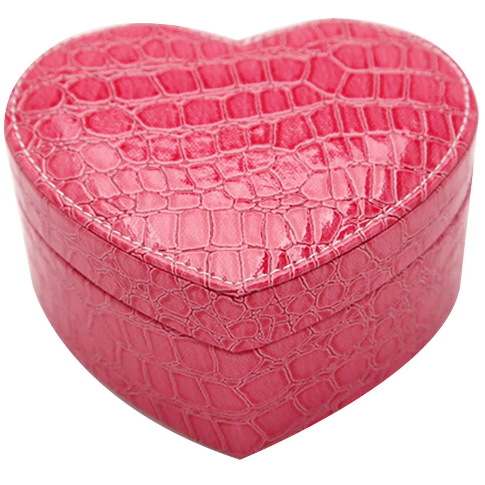 Portable Leather Heart Shaped earrings storage box... – Vicedeal