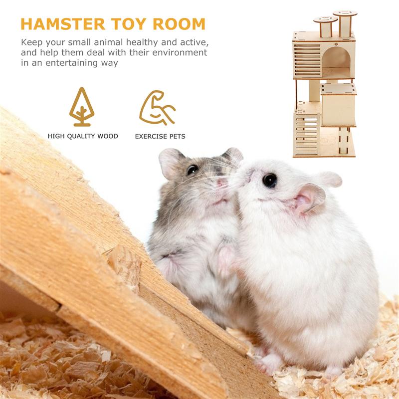 1pc Hamster Ladder House Pet Playground Wooden Fun... – Grandado