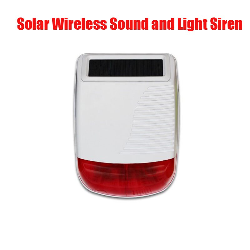 Solar Wireless Sound And Light Siren Red Flashligh... – Grandado