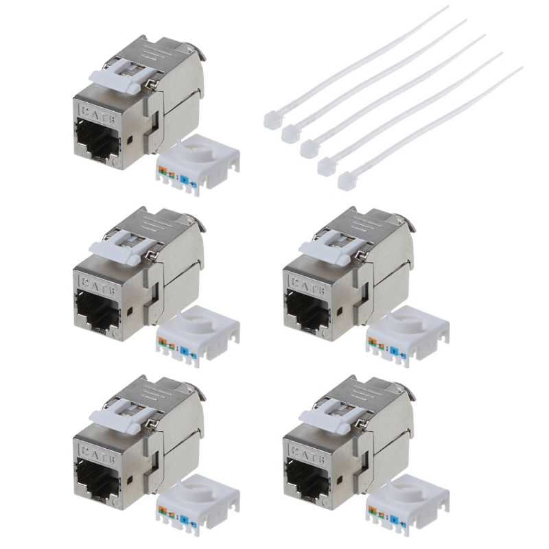 5Pcs RJ45 Toolless Keystone Jack Cat6 Cat6A Afgesc... – Vicedeal