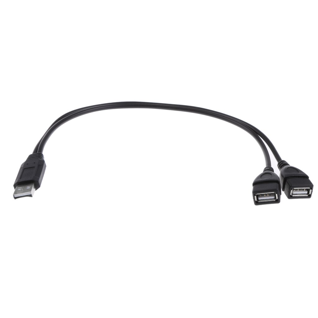 30cm USB A Male to 2Port USB Female Y-Splitter Ext... – Grandado