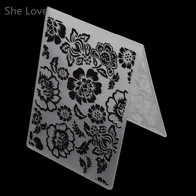 Chzimade Plastic Embossing Folder Peony Flower DIY... – Vicedeal