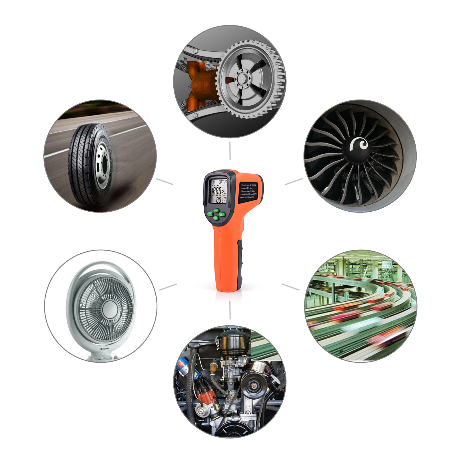 Foshio Auto Motor Digitale Toerenteller Non-Contac... – Grandado