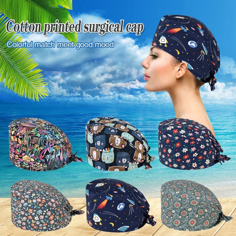 Cartoon Leuke Print Unisex Zweet-Absorberende Scru... – Vicedeal