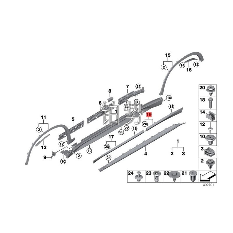 Auto Deur Trim Strip Guard Links -b MwX1 F49 X1 20... – Grandado