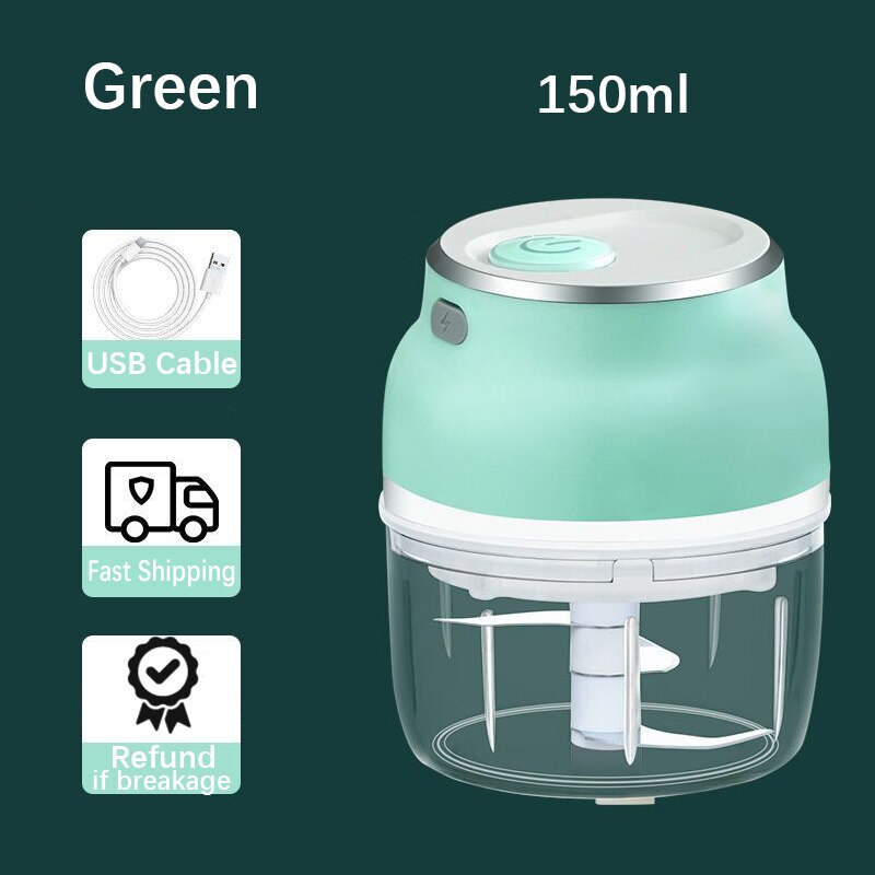 150/230ml Mini Food Chopper Processor USB Charging... – Vicedeal