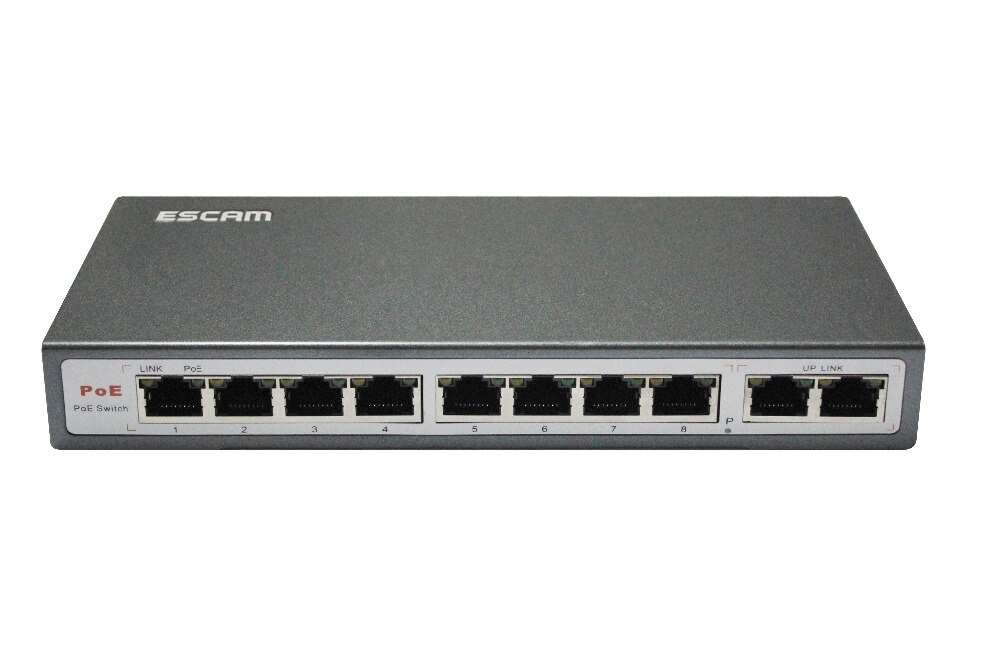 ESCAM 8CH POE Switch 10/100M 150m Distance 120W DC... – Vicedeal