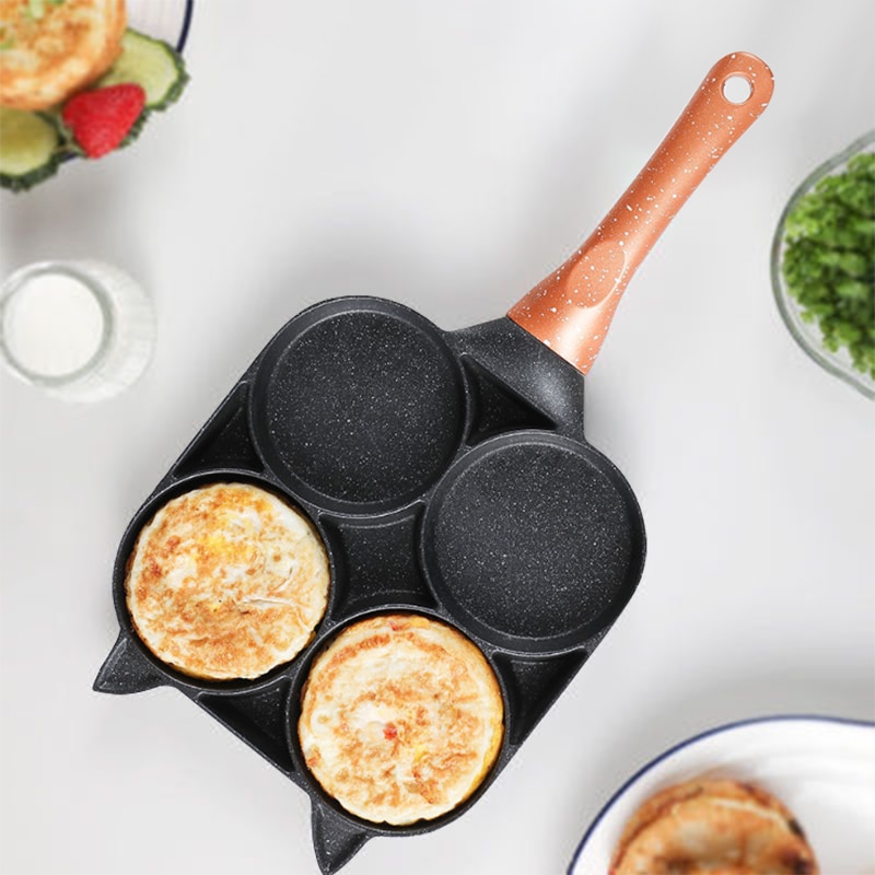 Leuke Vier-Gat Frituren Pot Pan Omelet Pan Non-sti... – Grandado