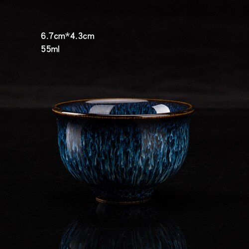 Hand made tea single master cup Blue Kiln change t... – Grandado