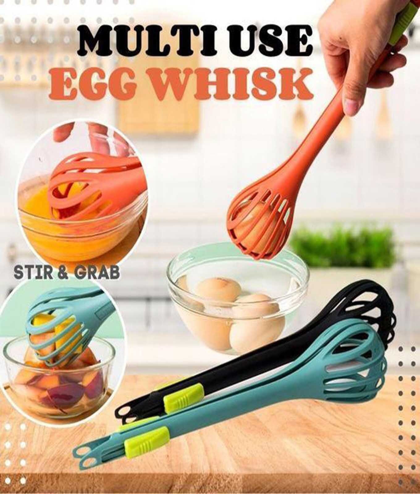 Multifunctional Egg Beater Nylon Food Tongs Manual... – Vicedeal