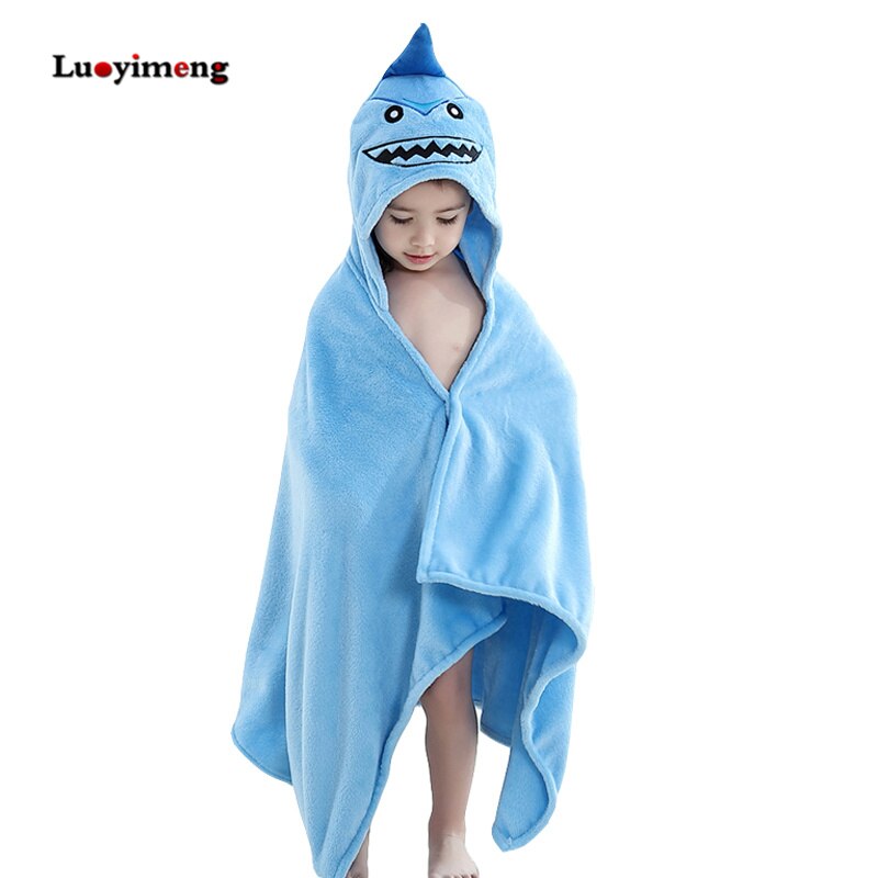 Cartoon Children's Robe Fleece Baby Bathrobe Beach... – Vicedeal