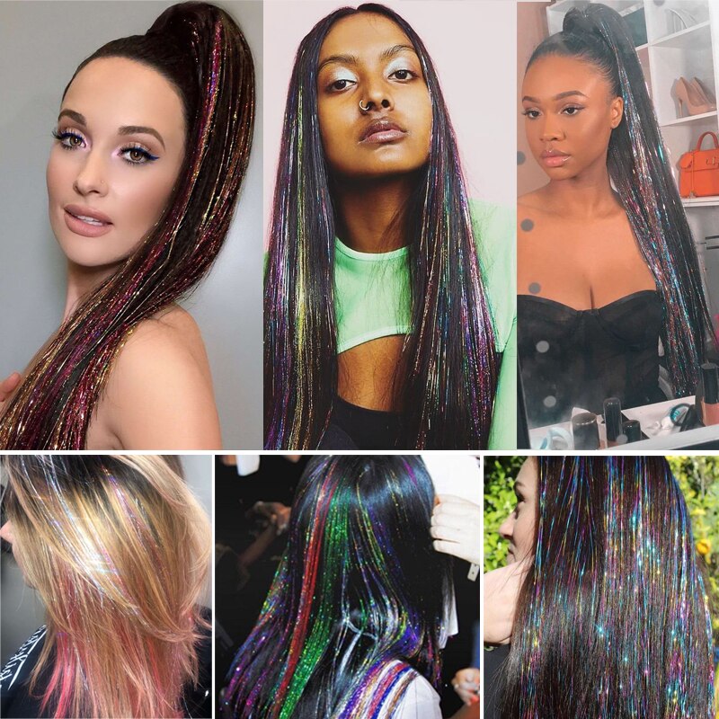 Sparkle Synthetic Hair Extensions for Accessories ... – Grandado
