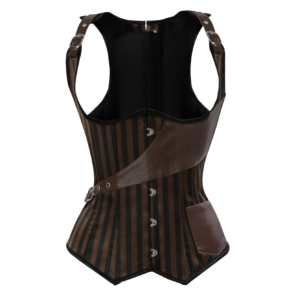 Sexy Underbust Corsets for Women Brown Steampunk G... – Grandado