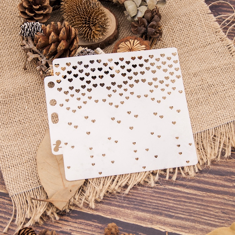 Mini heart Layering Stencils for Diy scrapbook col... – Vicedeal