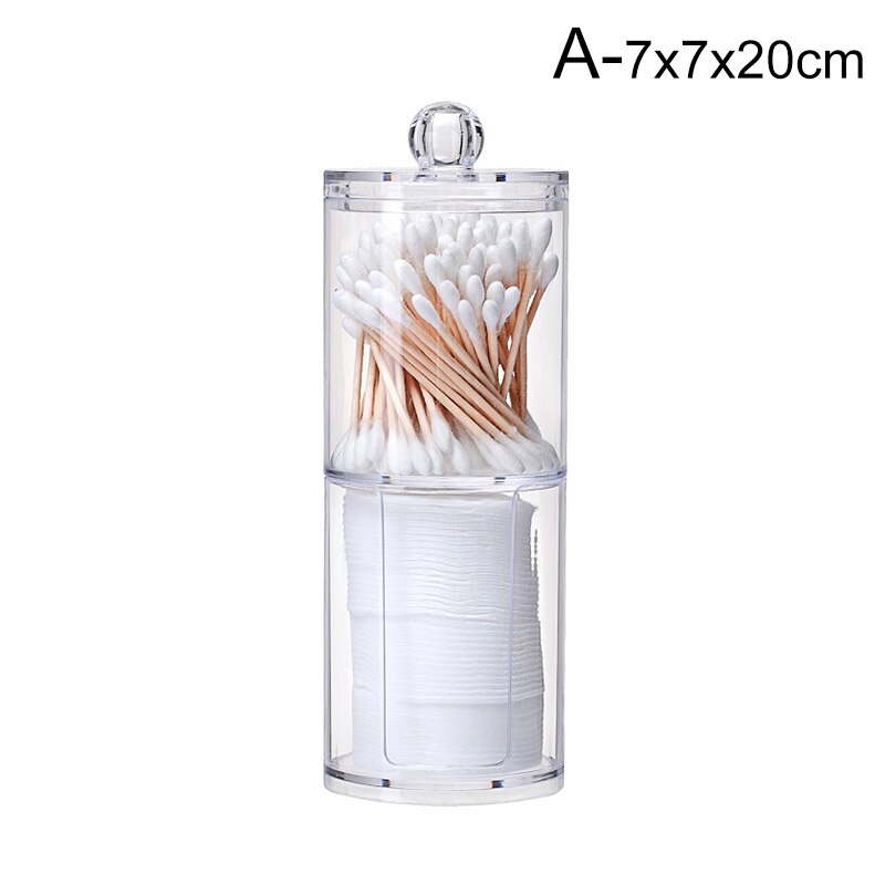 Transparent Cotton Swab Box Cotton Bud Holder Base... – Vicedeal