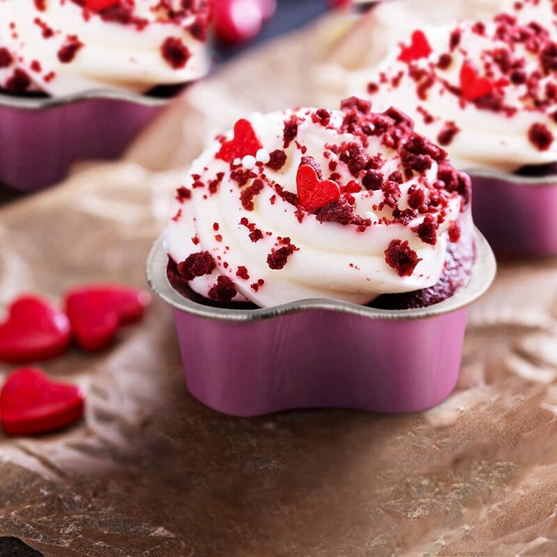 Valentine Aluminum Foil Cake Pan Heart Shaped Cupc... – Grandado