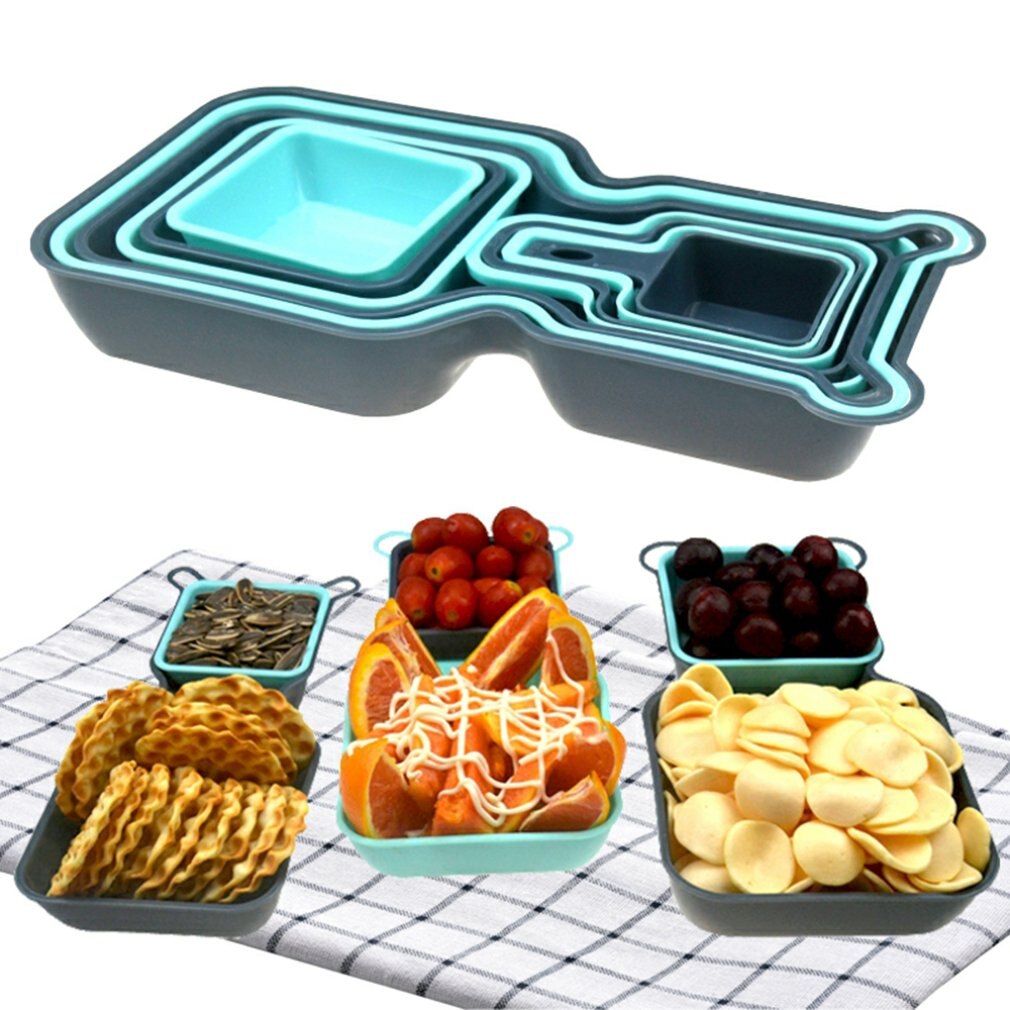 Ten-piece Storage Rainbow Tray Fruit Tray Foldable... – Vicedeal