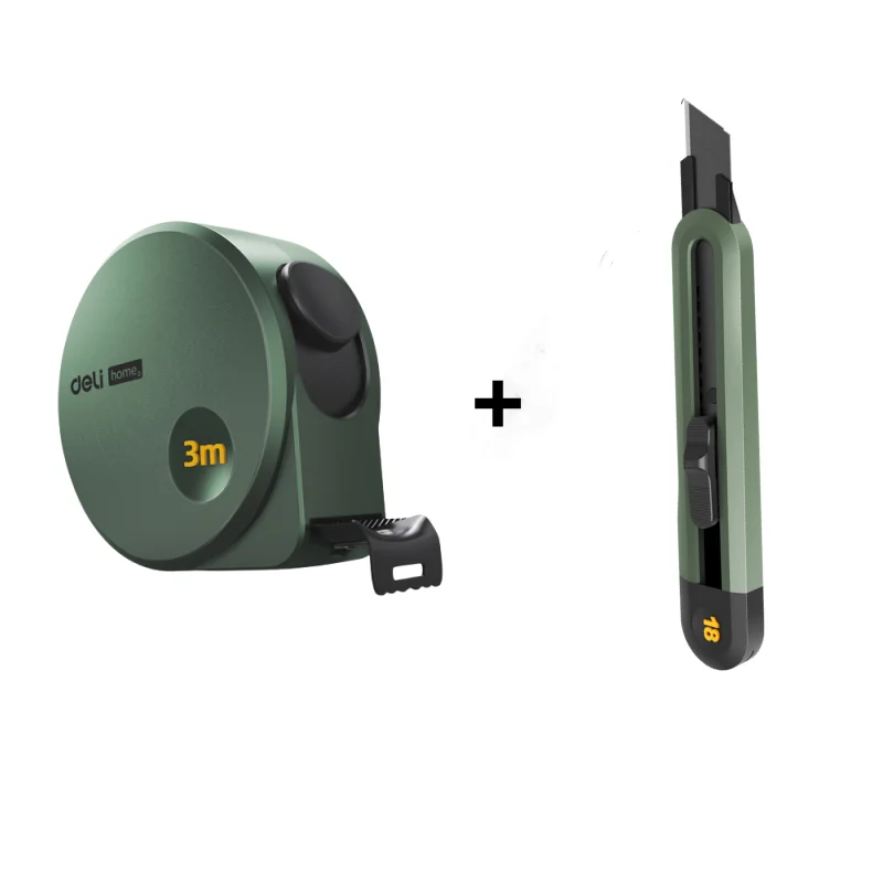 Deli Steel Tape Measure Combination Set 3/5M Retra... – Grandado