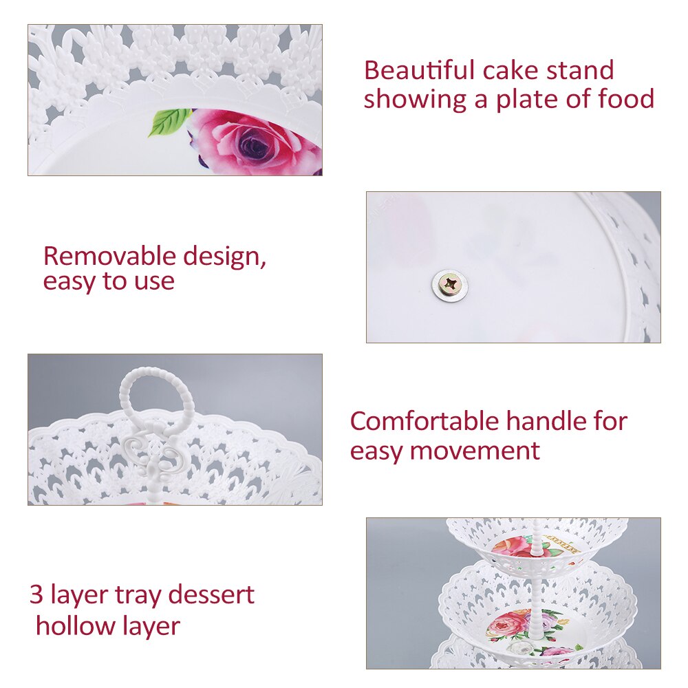 Nordic Style Three-Tier Dessert Rack Fruit Plate C... – Grandado