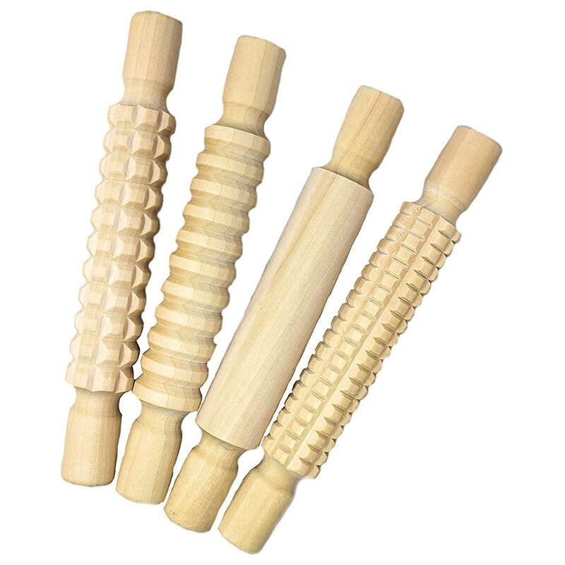 Keramik Ton Holz Textur Rolling Pin Gedrückt Druck... – Grandado