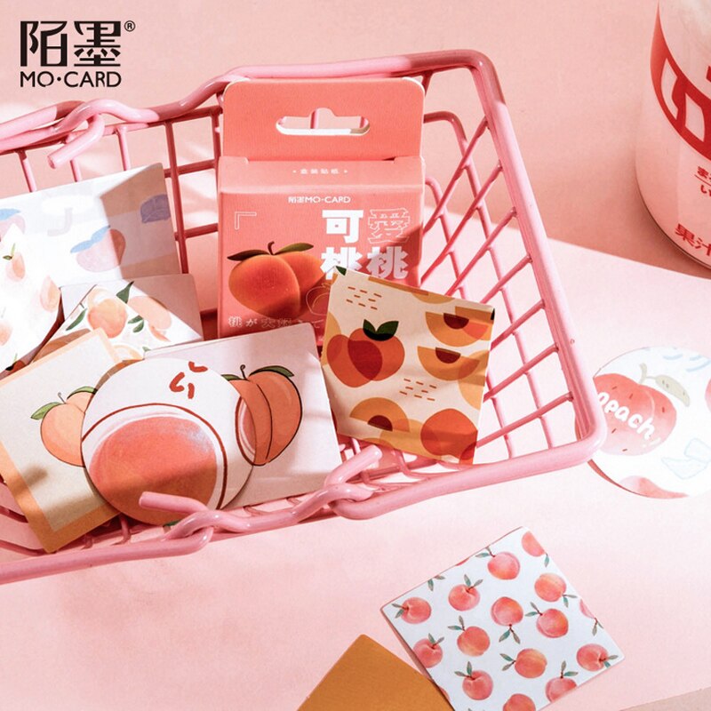 46 Sheets Cute Peach Fruit Paper Sticker DIY Decor... – Vicedeal