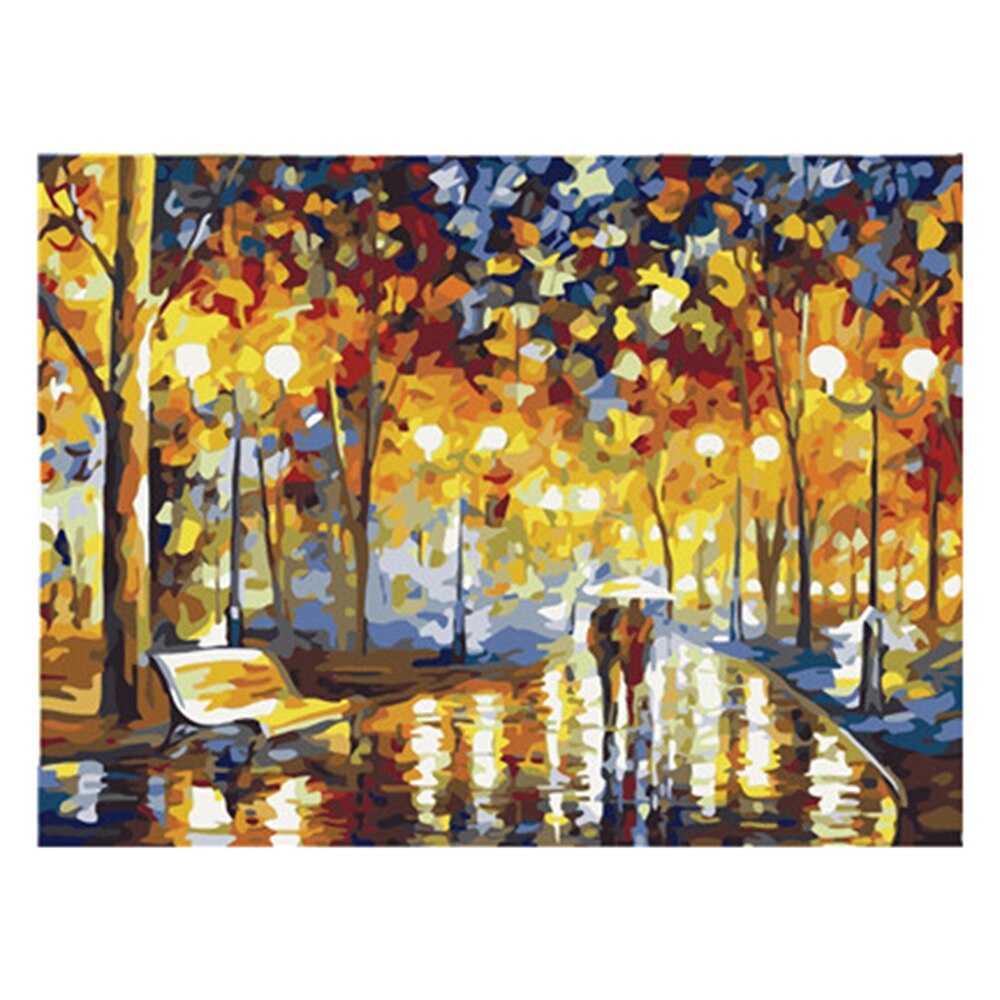 Diy Verf Door Nummer Night Street View Canvas Schi... – Grandado