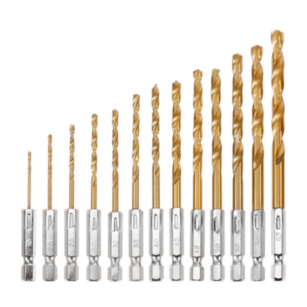 13Pcs Hoge Snelheid Staal Titanium Coated Boor Set... – Vicedeal