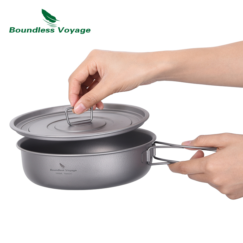 Boundless Voyage Titanium Frying Pan with Lid Fold... – Grandado