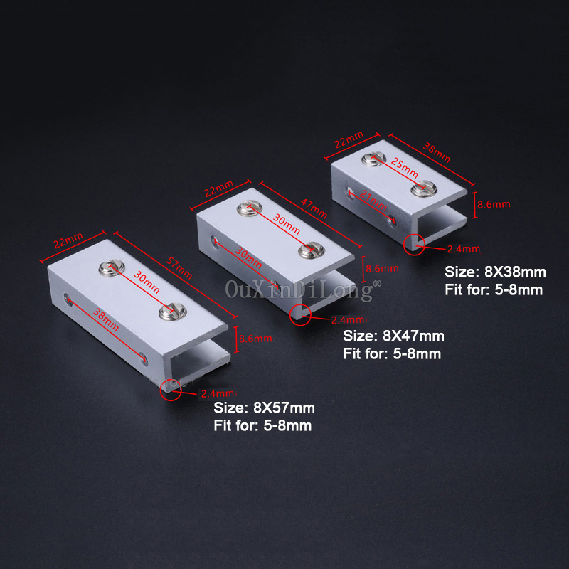 10PCS Aluminum Glass Clamps for 5/8/10mm Shelves H... – Grandado