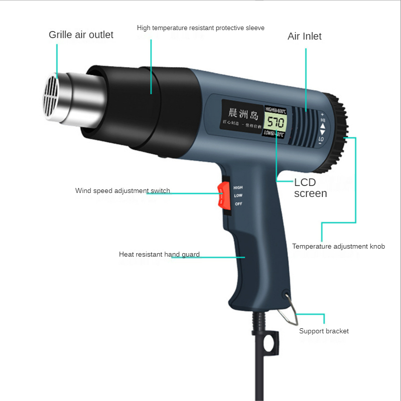 Heat gun 220V DIY power tool with adjustable tempe... – Vicedeal