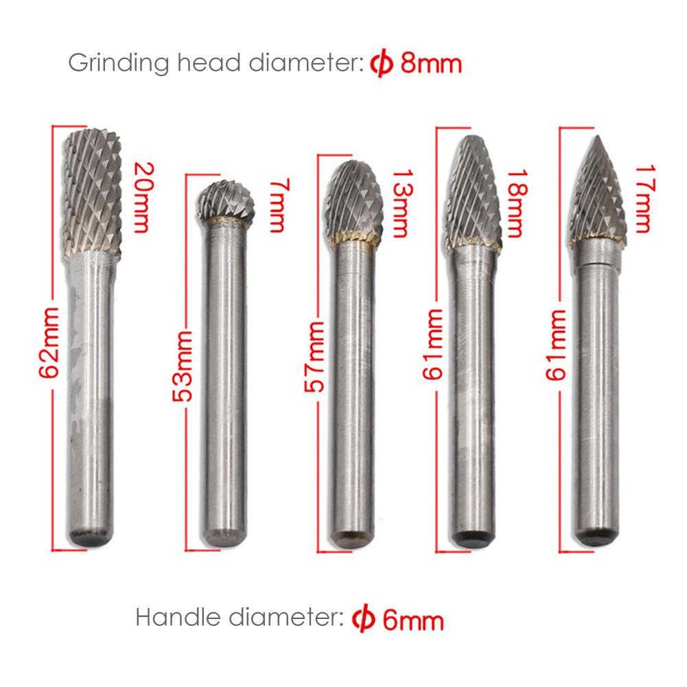 5pcs Rotary File Cylindrical Head Tungsten Carbide... – Grandado