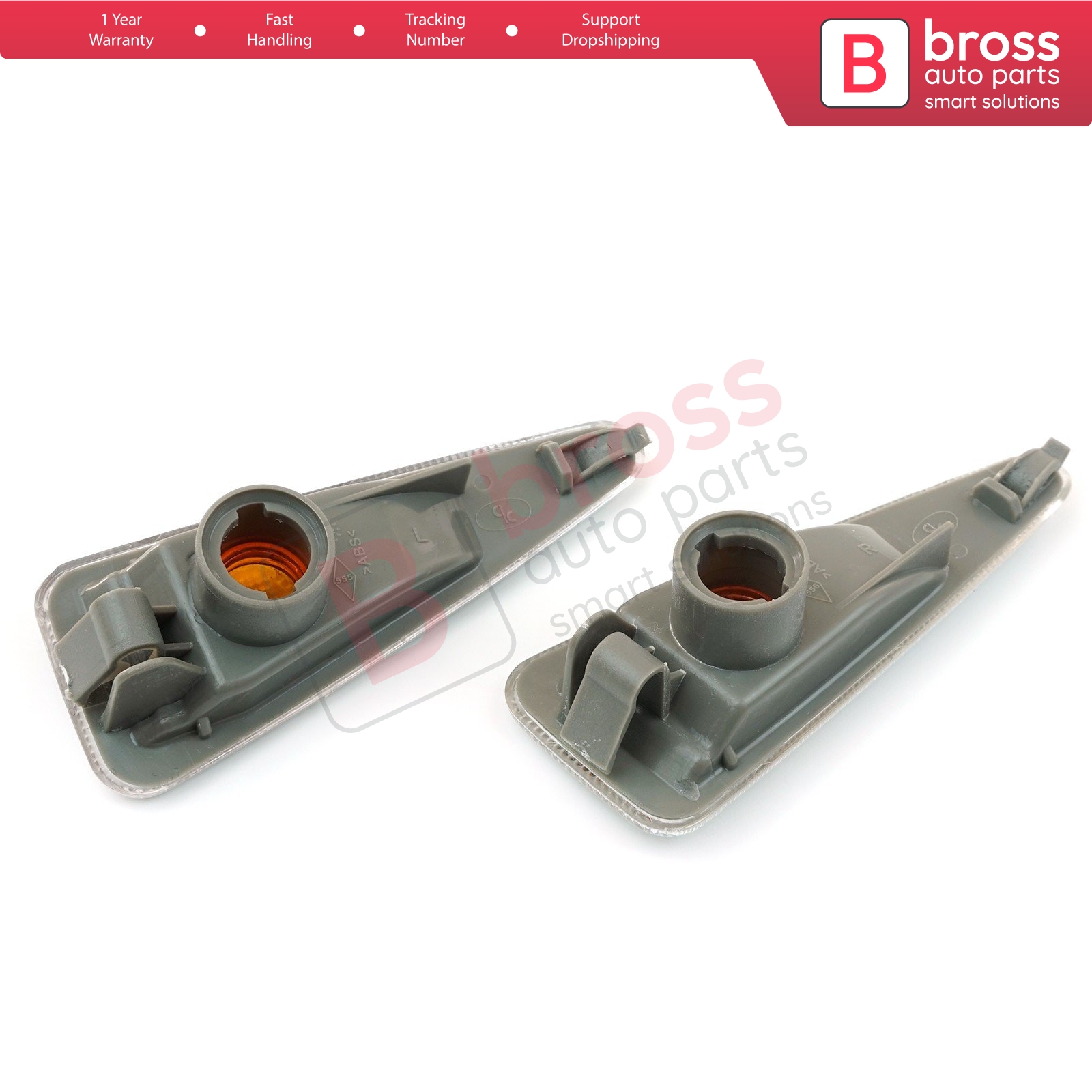 BSP744+BSP745 2 Pcs White Side Indicator Repeater ... – Grandado