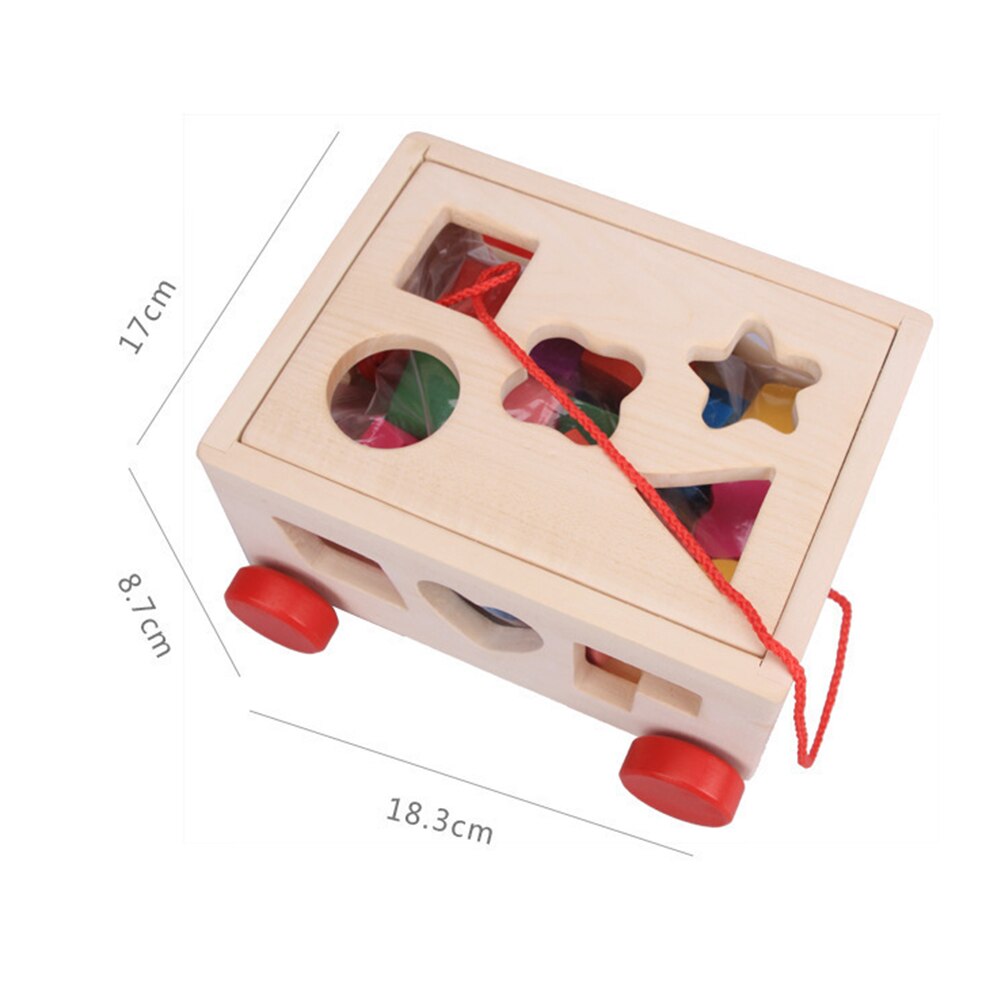 Kids Shape Sorter Toy Wooden Pull Along Car Shape ... – Grandado