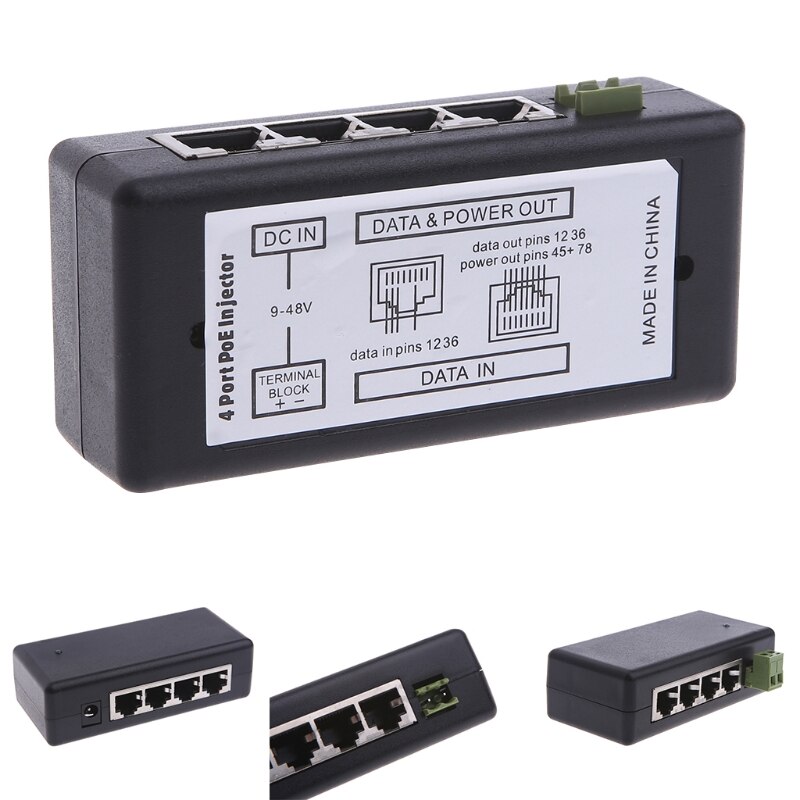 4 Port Poe Injector Voor Cctv Surveillance Ip Came... – Vicedeal