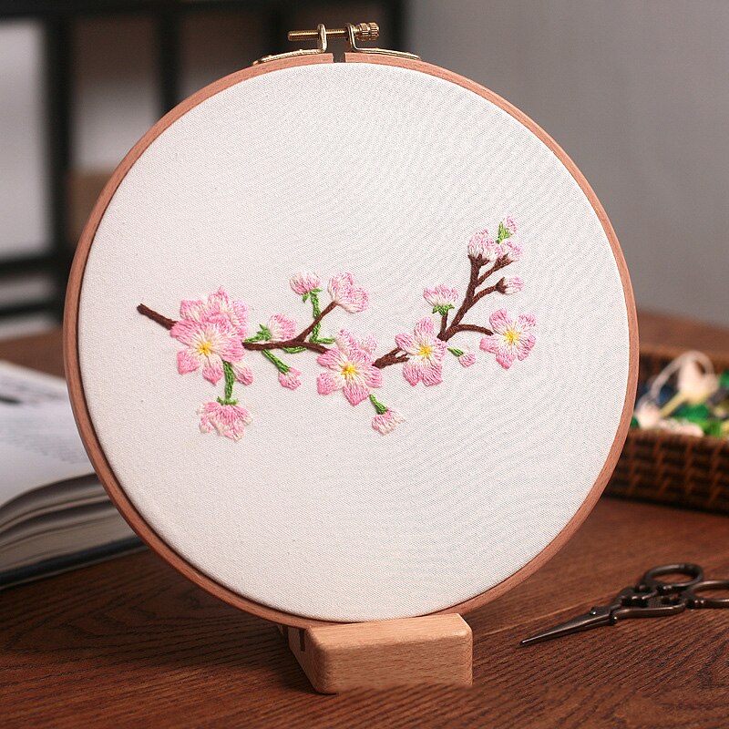 Chinese DIY Lotus Embroidery Kit with Hoop Craft k... – Grandado