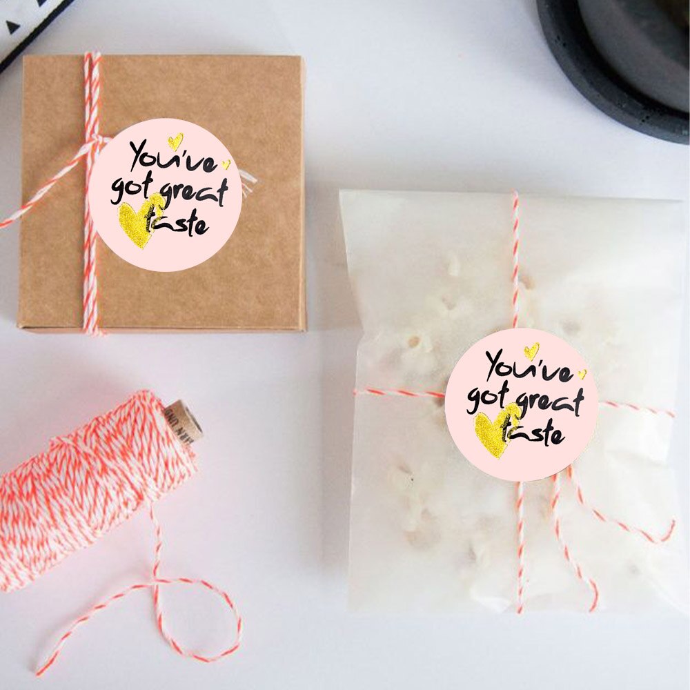 500 Pcs/Roll Pink Stickers You'Ve Got Great Taste ... – Grandado