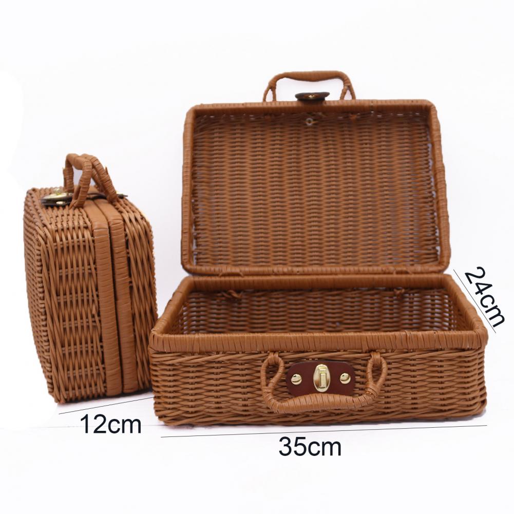 Handmade Rattan Woven Storage Case Makeup Travel P... – Grandado