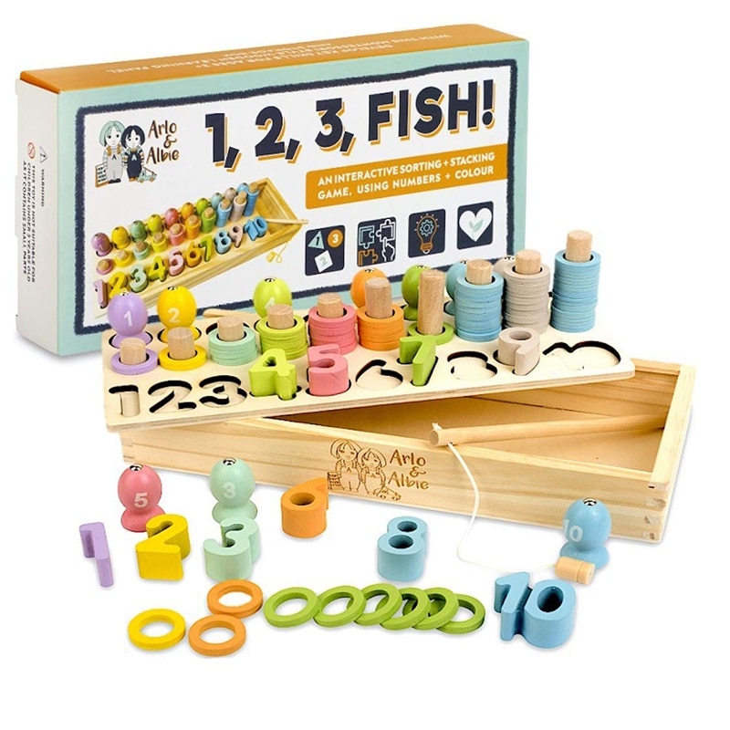 Wooden Fishing Toy Children's Preschool Educationa... – Grandado