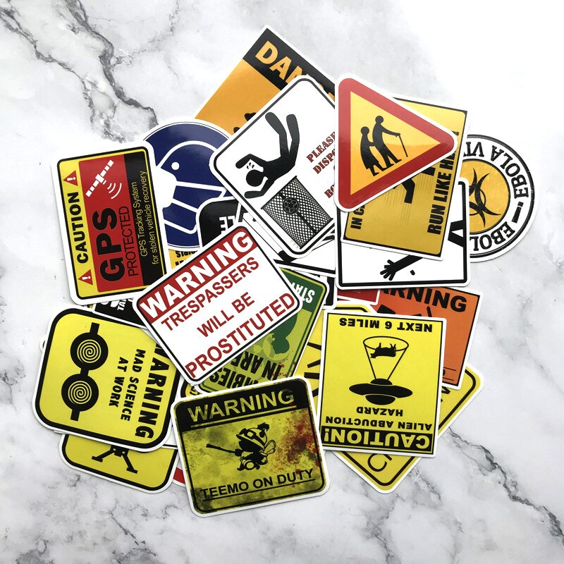 waterproof 50Pcs/lot Traffic warning signs For Sno... – Grandado