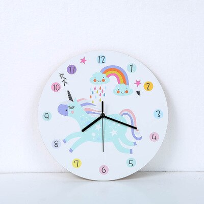 Modern Unicorn Wall Clock Sticker Mute Digital 3D ... – Grandado